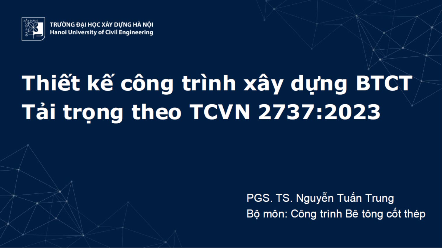 Thi?t k? công trình BTCT t?i tr?ng theo TCVN 2737-2023