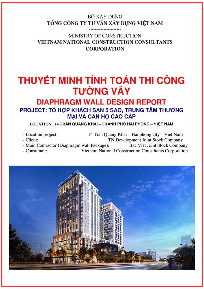 Thuyết minh tính toán thi công tường vây