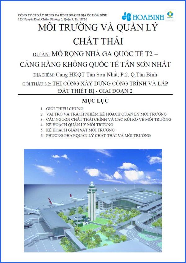 Thuyết minh môi trường và quản lý chất thải xây dựng