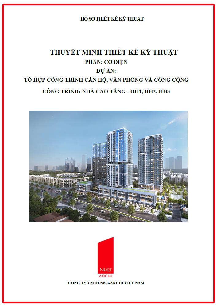 Thuyết minh thiết kế kỹ thuật phần cơ điện