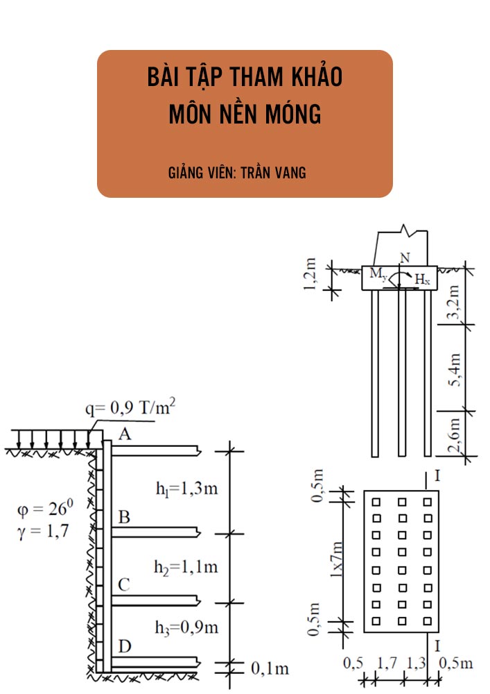 Bài tập tham khảo môn nền móng